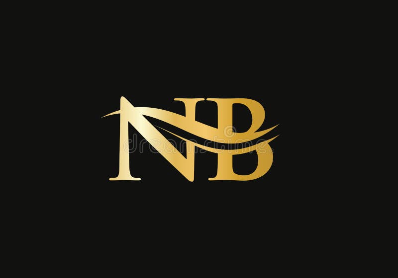 Initial NB Letter Logo with Creative Modern Business Typography Vector ...