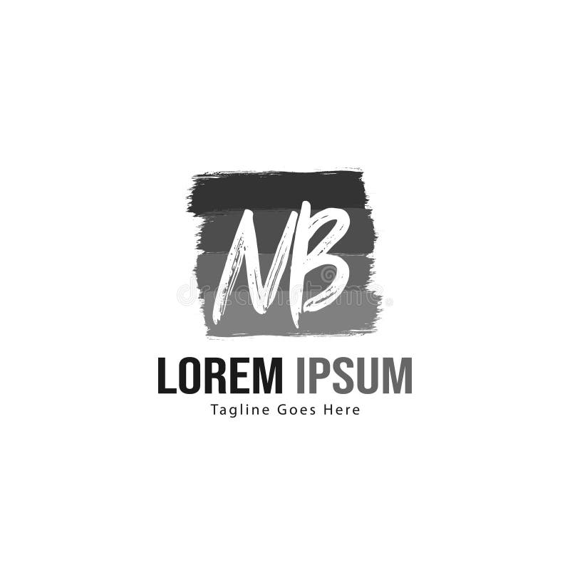 Initial NB Logo Template with Modern Frame. Minimalist NB Letter Logo ...
