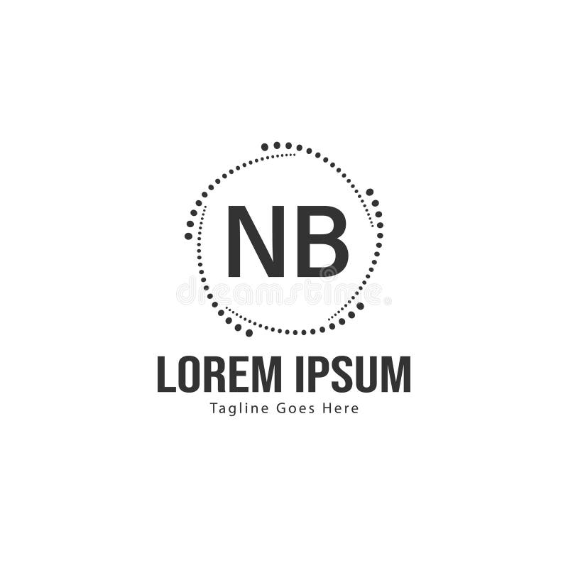 Initial NB Logo Template with Modern Frame. Minimalist NB Letter Logo ...