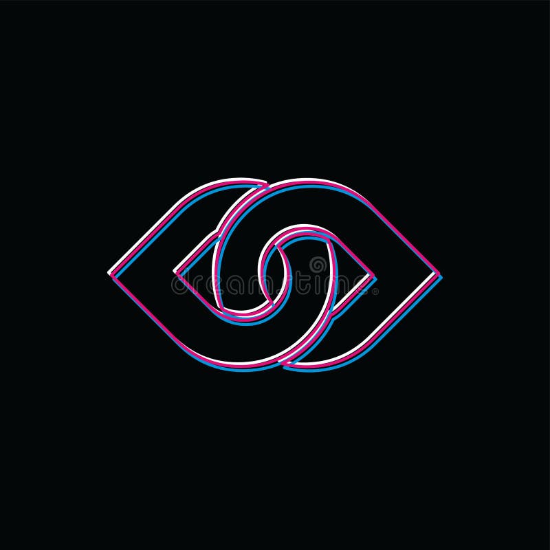 Initial Neon Light Letter Brand Logo Template Logotype Stock Vector ...