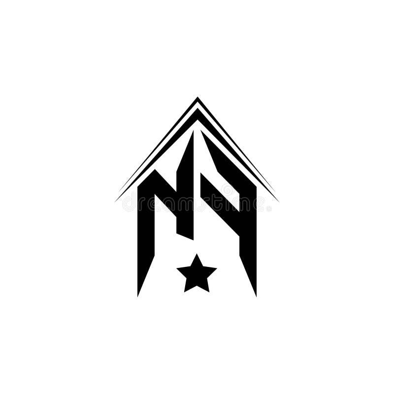 Initial NF Logo Design with Shape Style, Logo Business Branding Stock ...