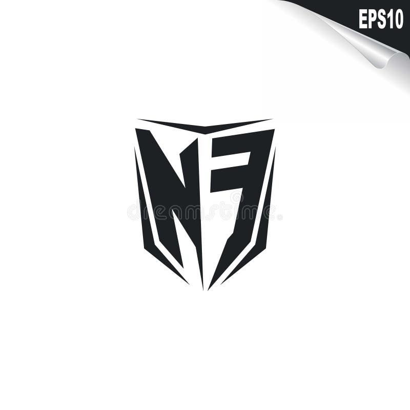 Initial NF Logo Design with Shield Style, Logo Business Branding Stock ...