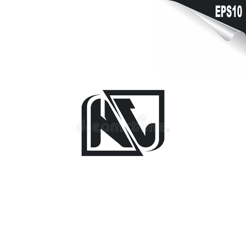 Initial NJ Logo Design with Shape Style, Logo Business Branding Stock ...
