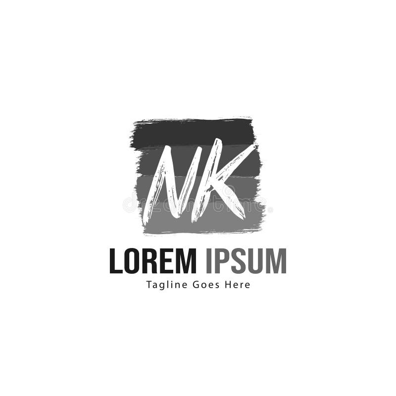 Initial NK Logo Template with Modern Frame. Minimalist NK Letter Logo ...