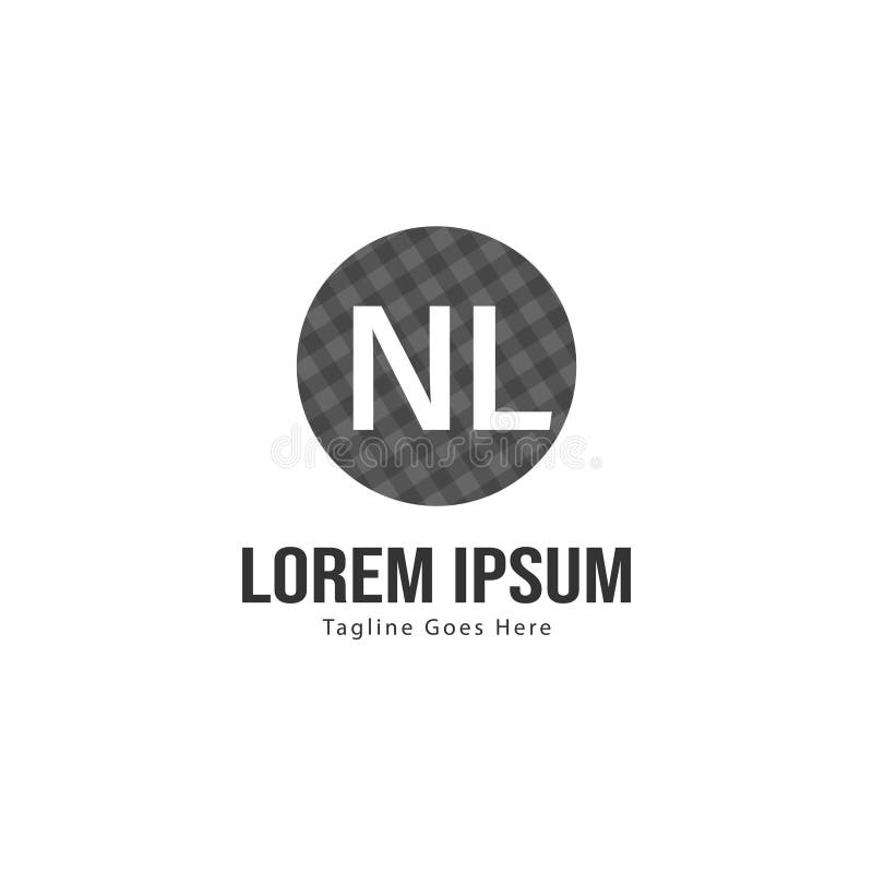 Initial NL Logo Template with Modern Frame. Minimalist NL Letter Logo ...
