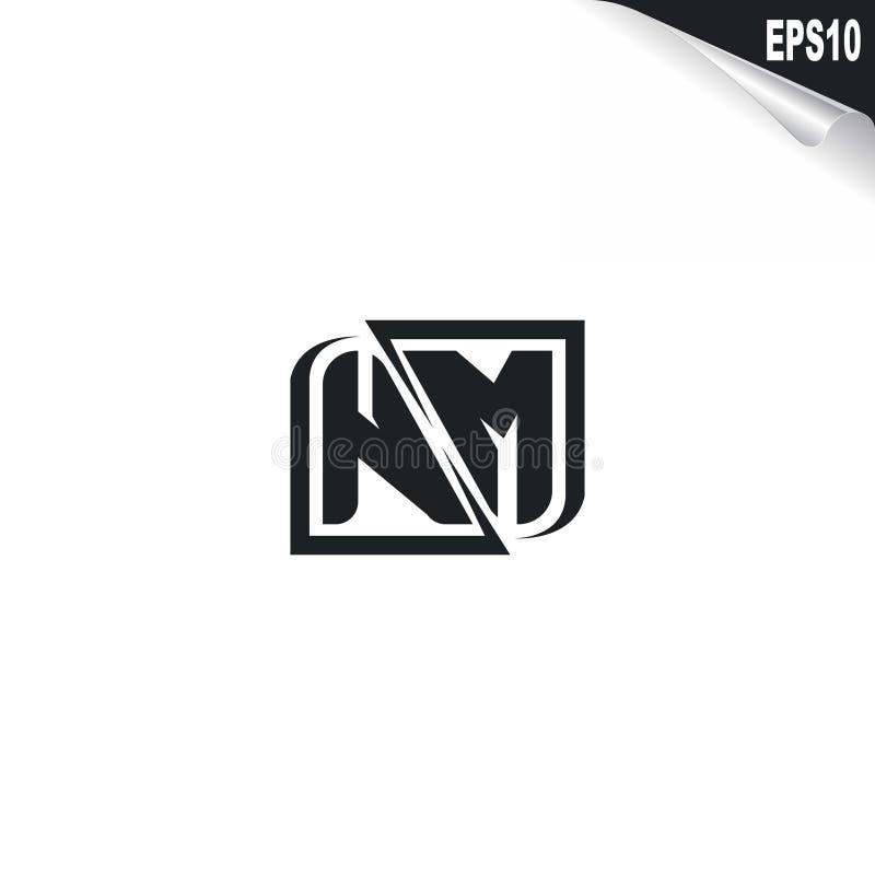 Initial NM Logo Design with Shape Style, Logo Business Branding Stock ...