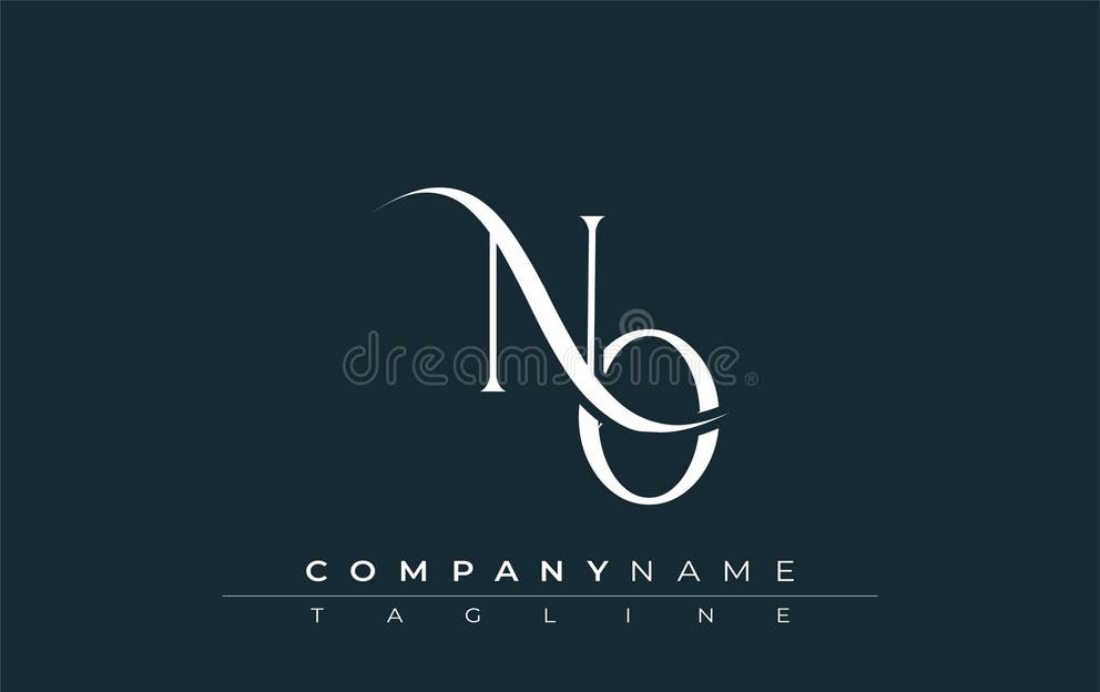 Initial NO Logo Design Vector Stock Vector - Illustration of logotype ...