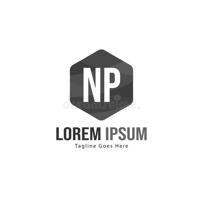 Initial NP Logo Template with Modern Frame. Minimalist NP Letter Logo ...