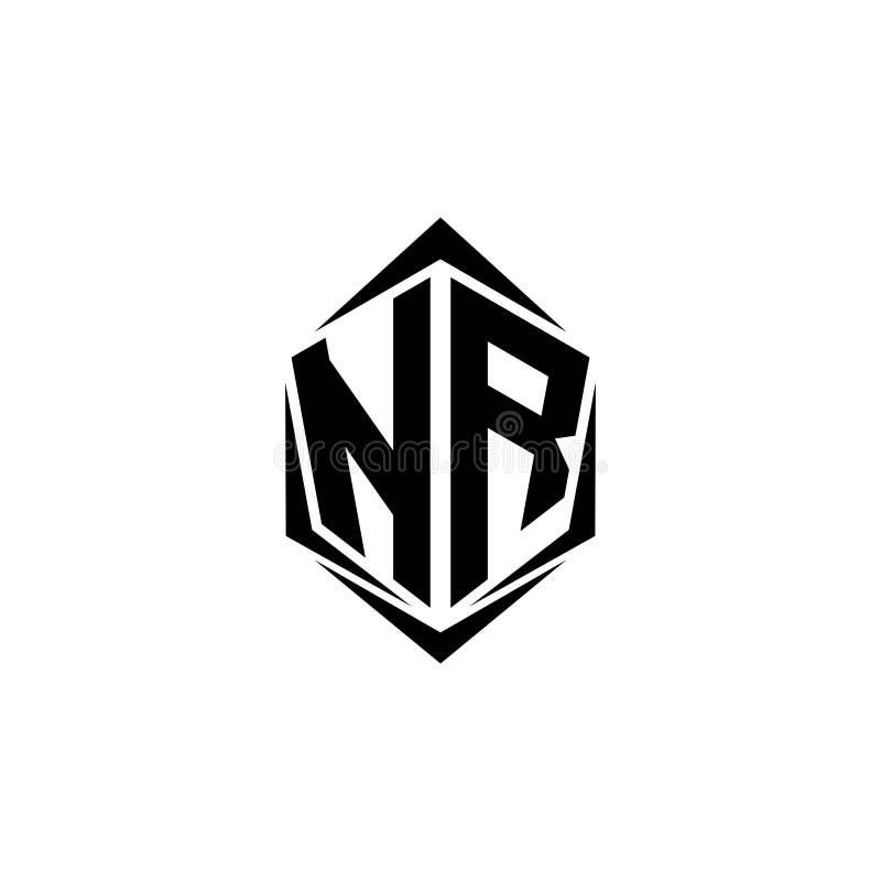 Initial NR Logo Design with Shield Style, Logo Business Branding Stock ...