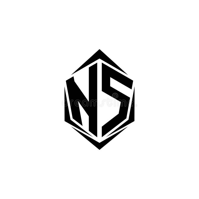 Initial NS Logo Design with Shield Style, Logo Business Branding Stock ...