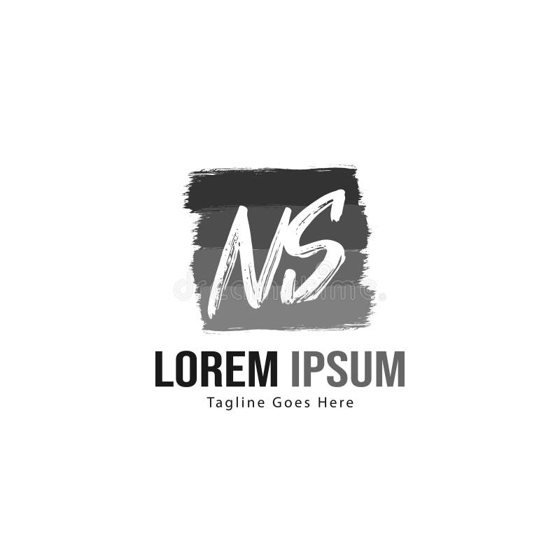 Initial NS Logo Template with Modern Frame. Minimalist NS Letter Logo ...