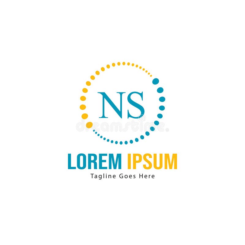 Initial NS Logo Template with Modern Frame. Minimalist NS Letter Logo ...