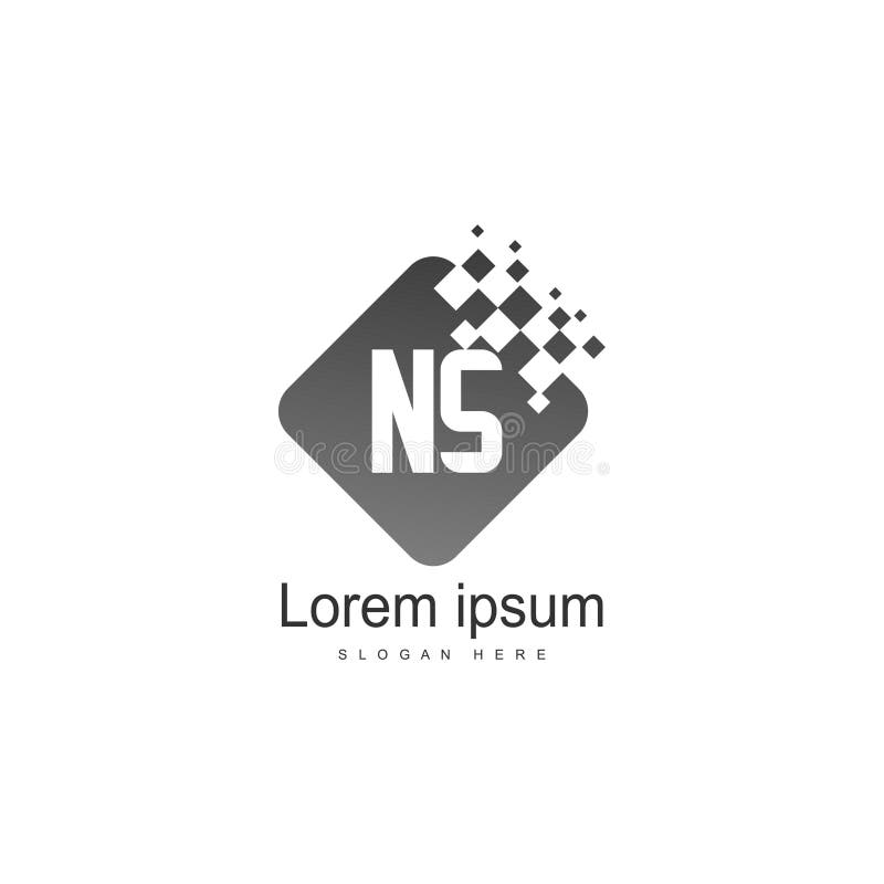 Initial NS Logo Template with Modern Frame. Minimalist NS Letter Logo ...