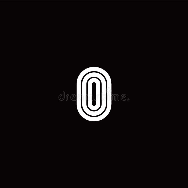 Initial O Letter with Monogram Line Style Logo Template Vector Stock ...