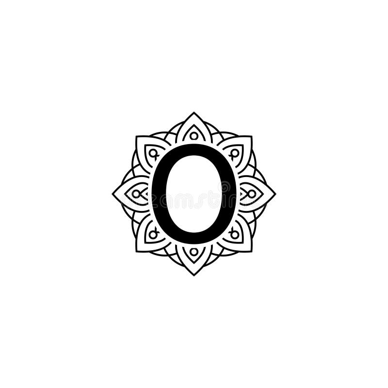 Initial O Mandala Vector Design Template Illustration Stock ...