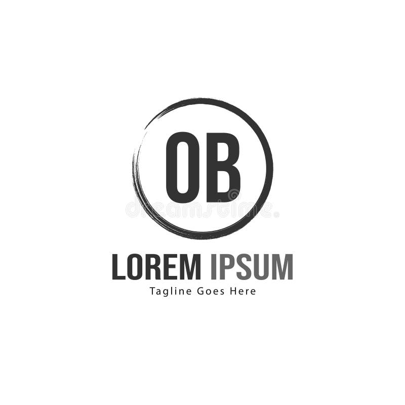 Initial OB Logo Template with Modern Frame. Minimalist OB Letter Logo ...