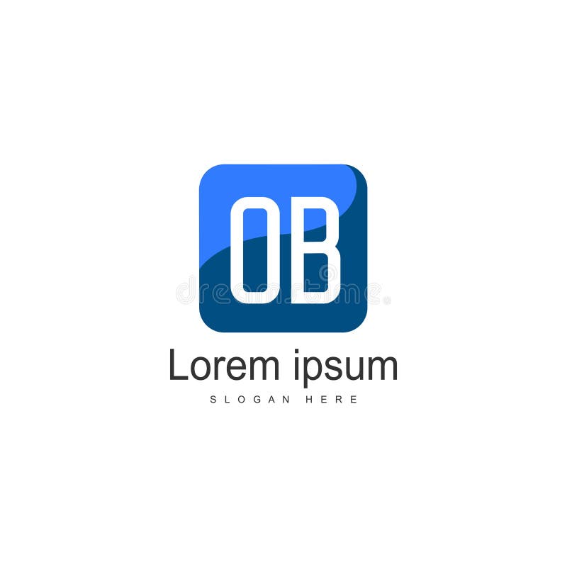 Initial OB Logo Template with Modern Frame. Minimalist OB Letter Logo ...