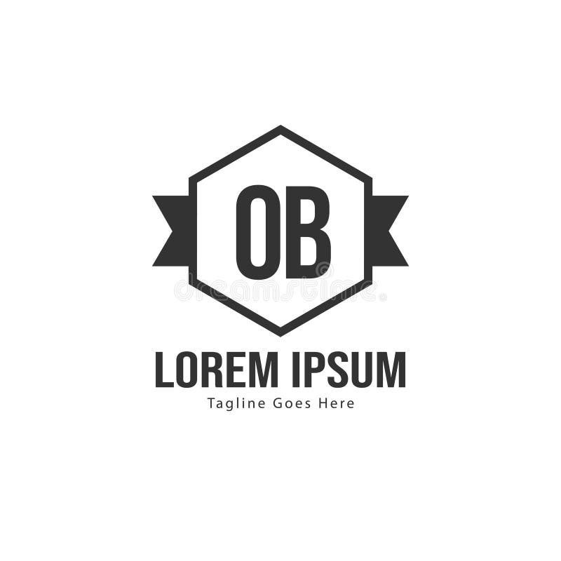 Initial OB Logo Template with Modern Frame. Minimalist OB Letter Logo ...