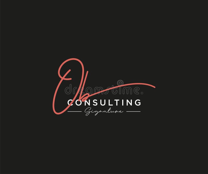 Initial OB Signature Logo Collection Template Vector. Hand Drawn ...
