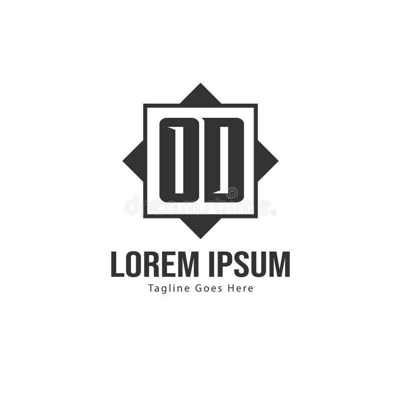 Initial OD Logo Template with Modern Frame. Minimalist OD Letter Logo ...