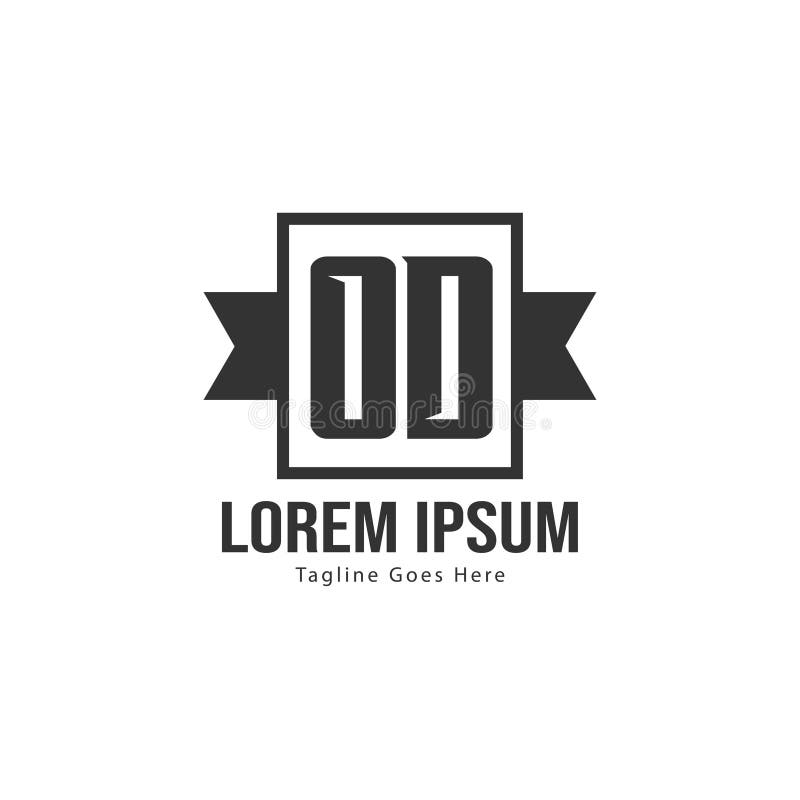 Initial OD Logo Template with Modern Frame. Minimalist OD Letter Logo ...