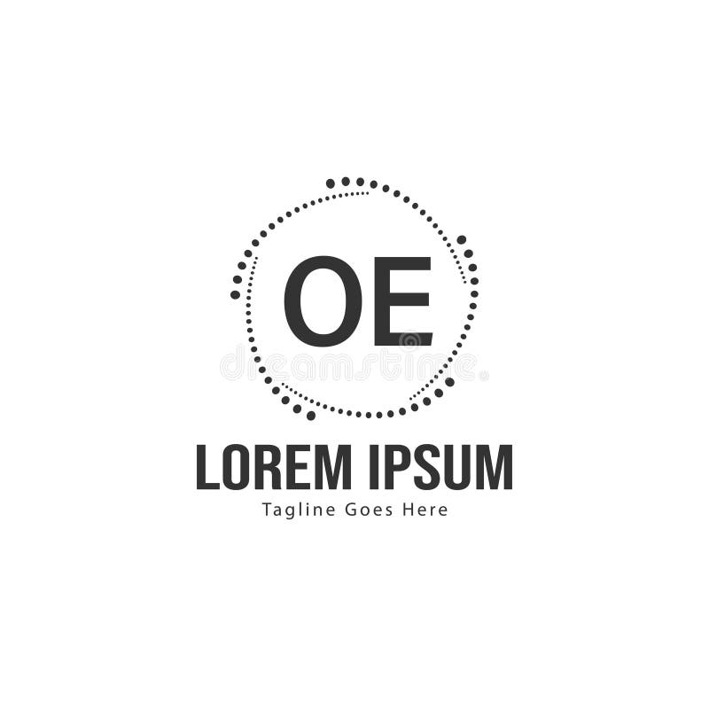 Initial OE Logo Template with Modern Frame. Minimalist OE Letter Logo ...