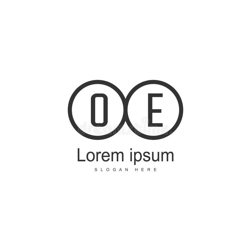 Initial OE Logo Template with Modern Frame. Minimalist OE Letter Logo ...