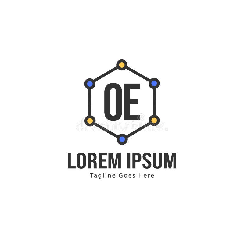 Initial OE Logo Template with Modern Frame. Minimalist OE Letter Logo ...
