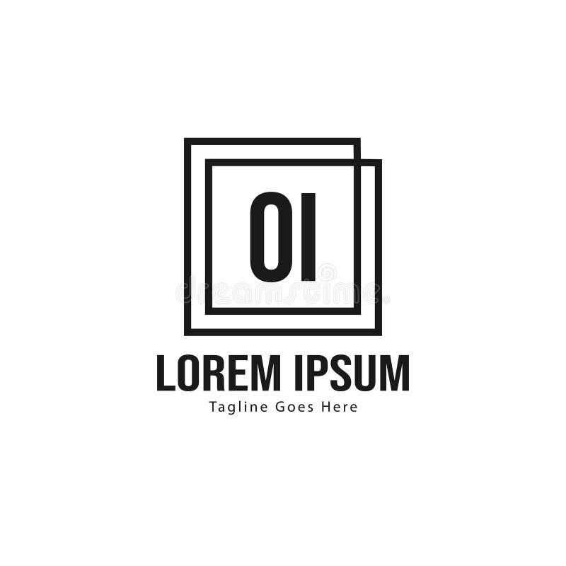 Initial OI Logo Template with Modern Frame. Minimalist OI Letter Logo ...