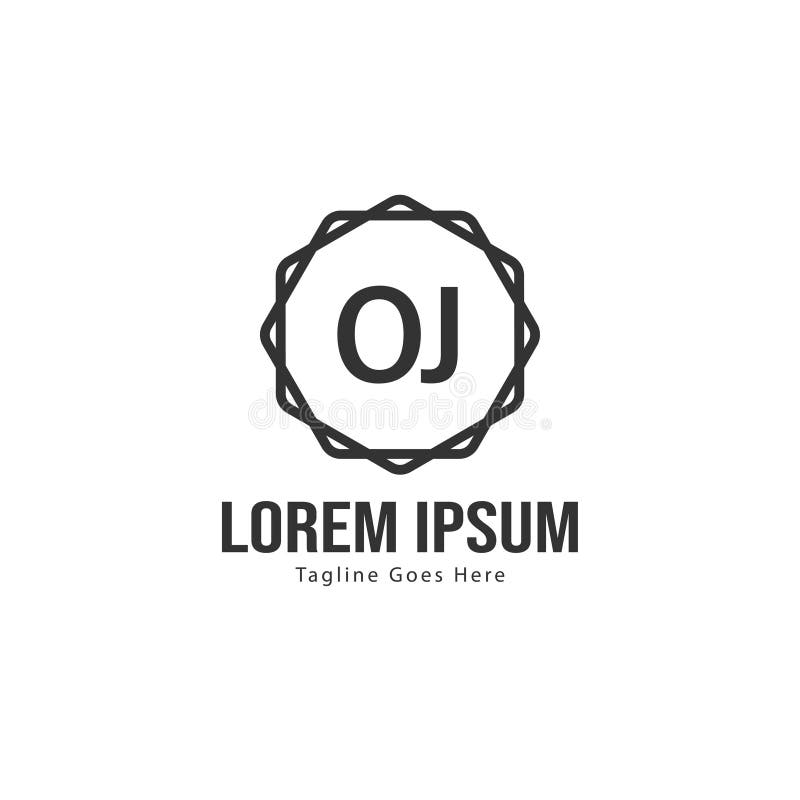 Initial OJ Logo Template with Modern Frame. Minimalist OJ Letter Logo ...