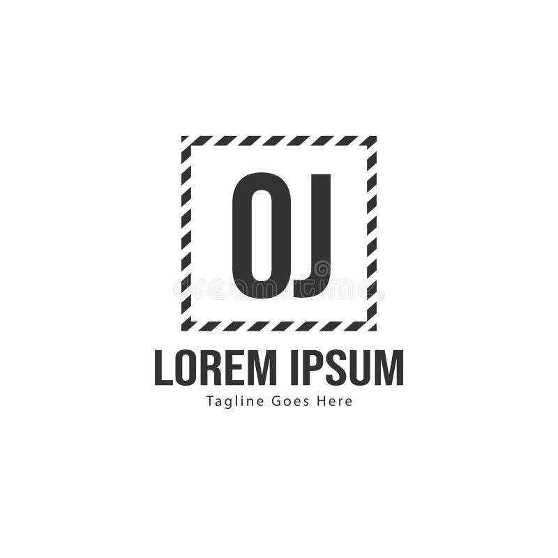 Initial OJ Logo Template with Modern Frame. Minimalist OJ Letter Logo ...