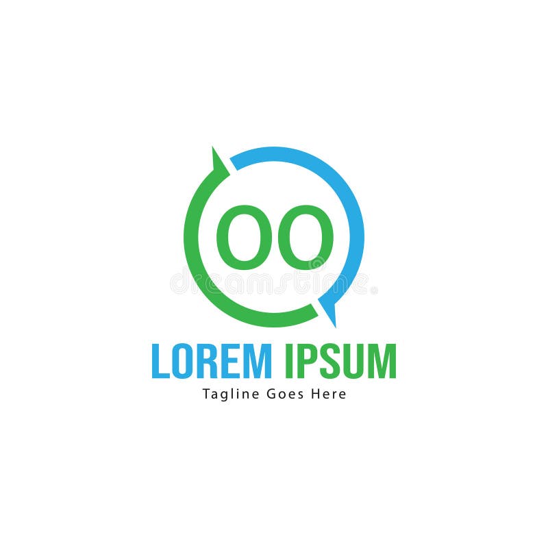 Initial OO Logo Template with Modern Frame. Minimalist OO Letter Logo ...