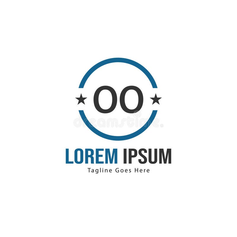 Initial OO Logo Template with Modern Frame. Minimalist OO Letter Logo ...