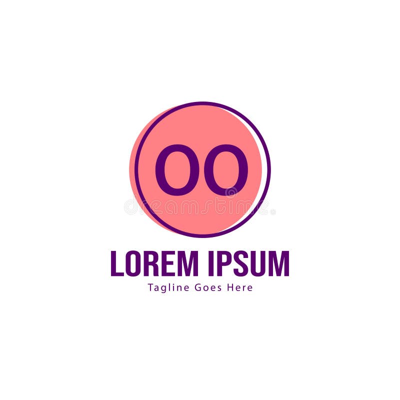 Initial OO Logo Template with Modern Frame. Minimalist OO Letter Logo ...