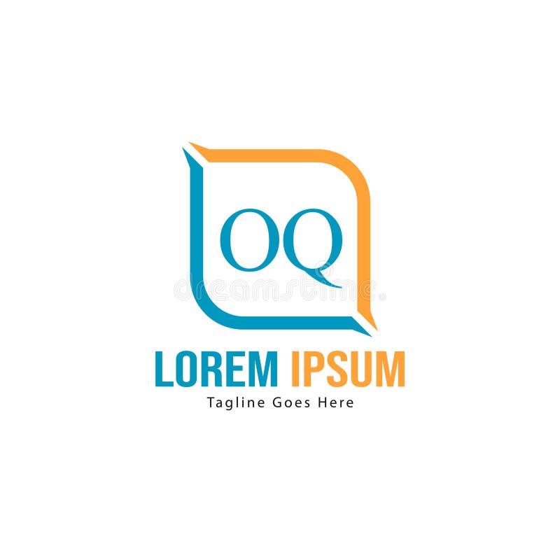 Initial OQ Logo Template with Modern Frame. Minimalist OQ Letter Logo ...