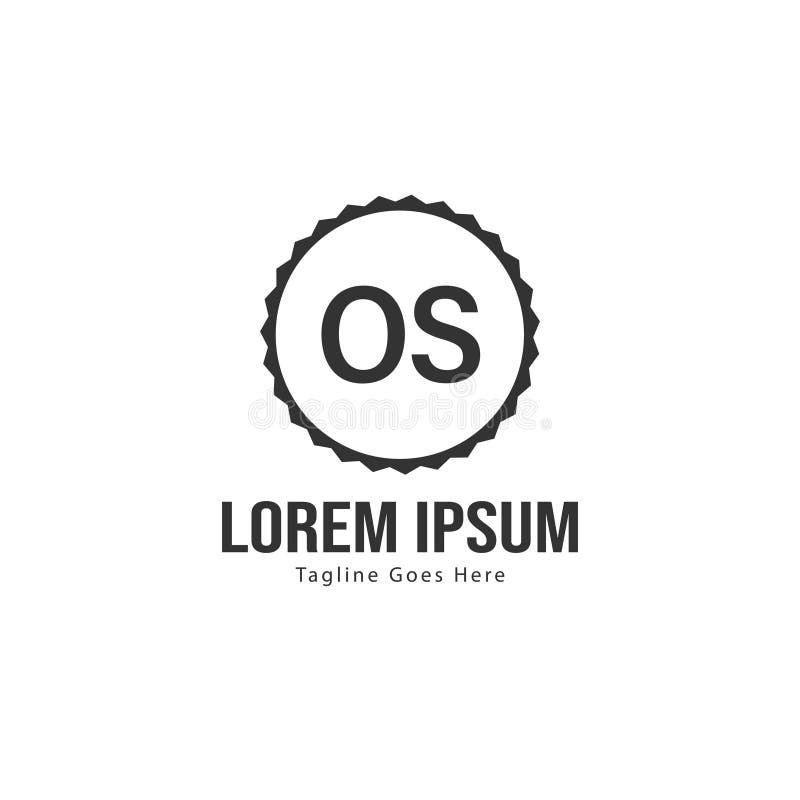 Initial OS Logo Template with Modern Frame. Minimalist OS Letter Logo ...