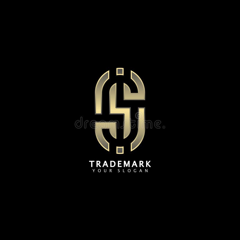 Initial S Silver Luxury Logos Stock Vector - Illustration of text ...