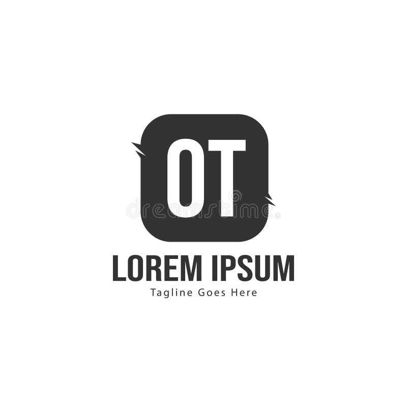 Initial OT Logo Template with Modern Frame. Minimalist OT Letter Logo ...