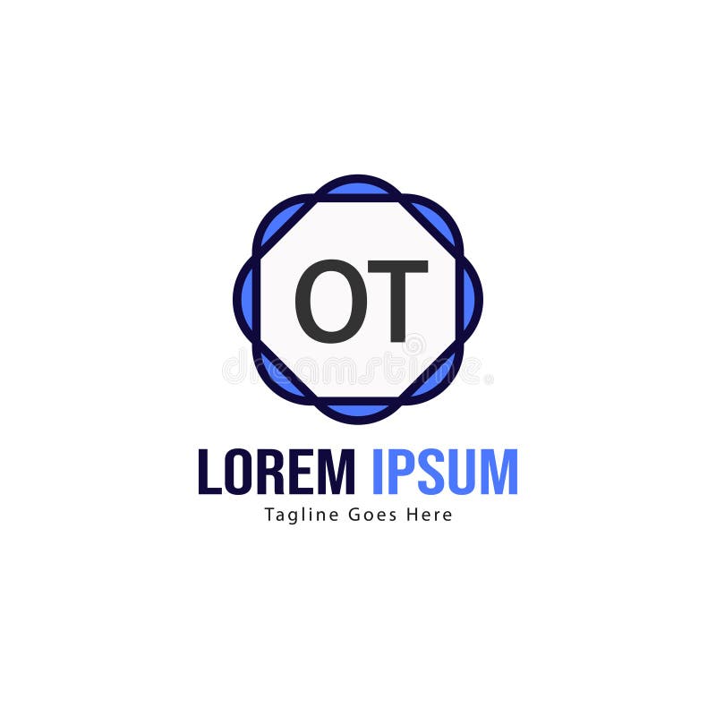 Initial OT Logo Template with Modern Frame. Minimalist OT Letter Logo ...