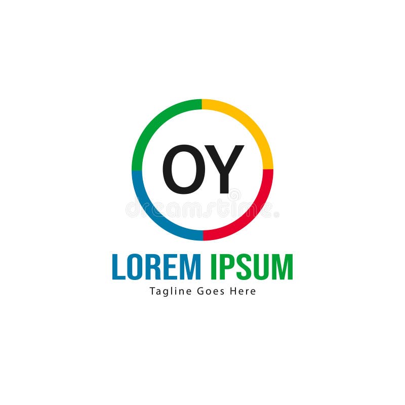 Initial OY Logo Template with Modern Frame. Minimalist OY Letter Logo ...