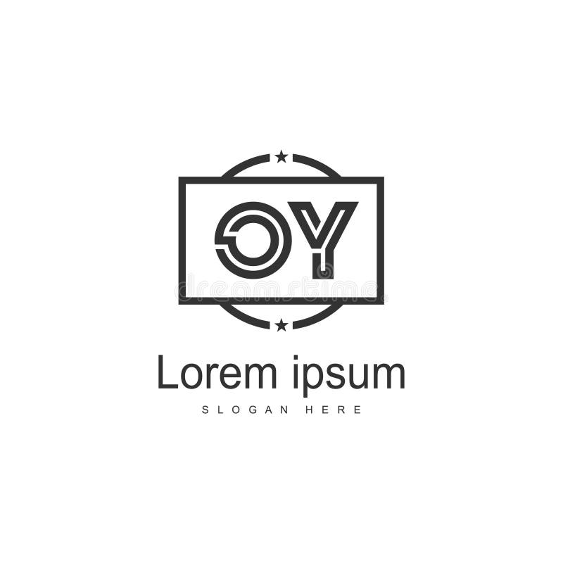 Initial OY Logo Template with Modern Frame. Minimalist OY Letter Logo ...