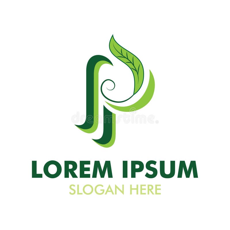 Initial P Growt Nature Plant Stock Vector - Illustration of greening ...