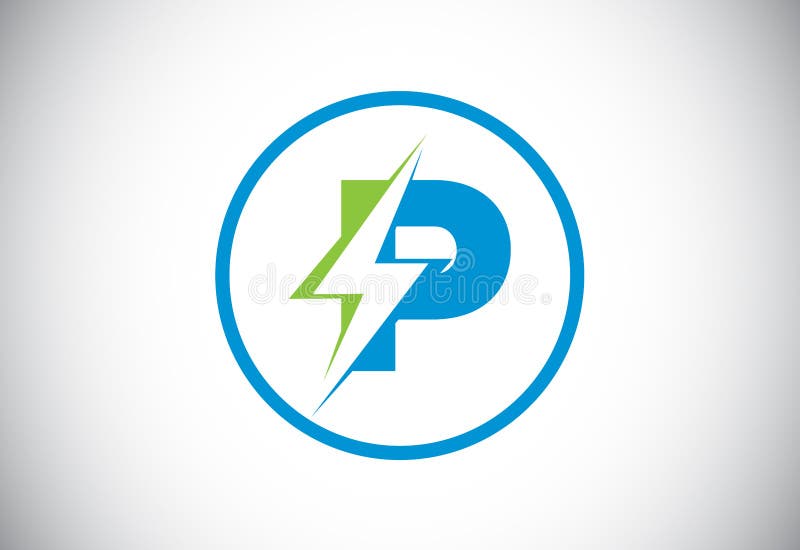 P Letter Bolt Company Logo Stock Illustrations – 122 P Letter Bolt ...