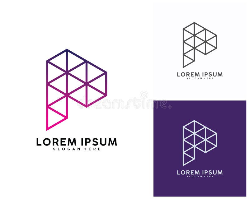 Initial P Logo Design Template, P Logo Vector Stock Vector ...