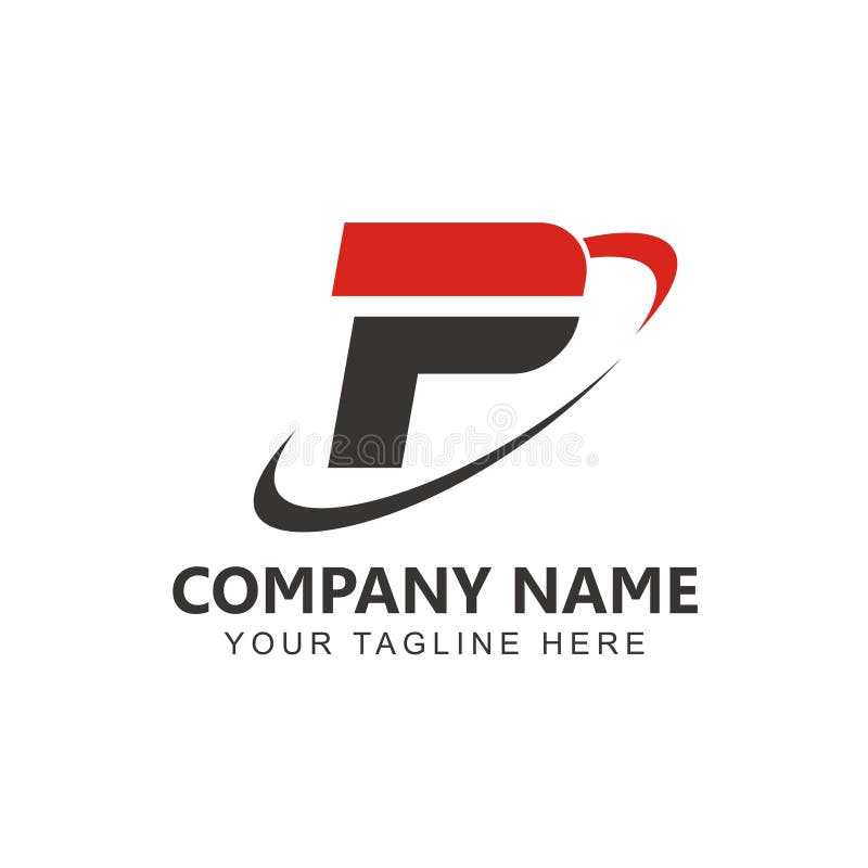 Initial P Logo Monogram Design Modern Template Stock Illustration ...