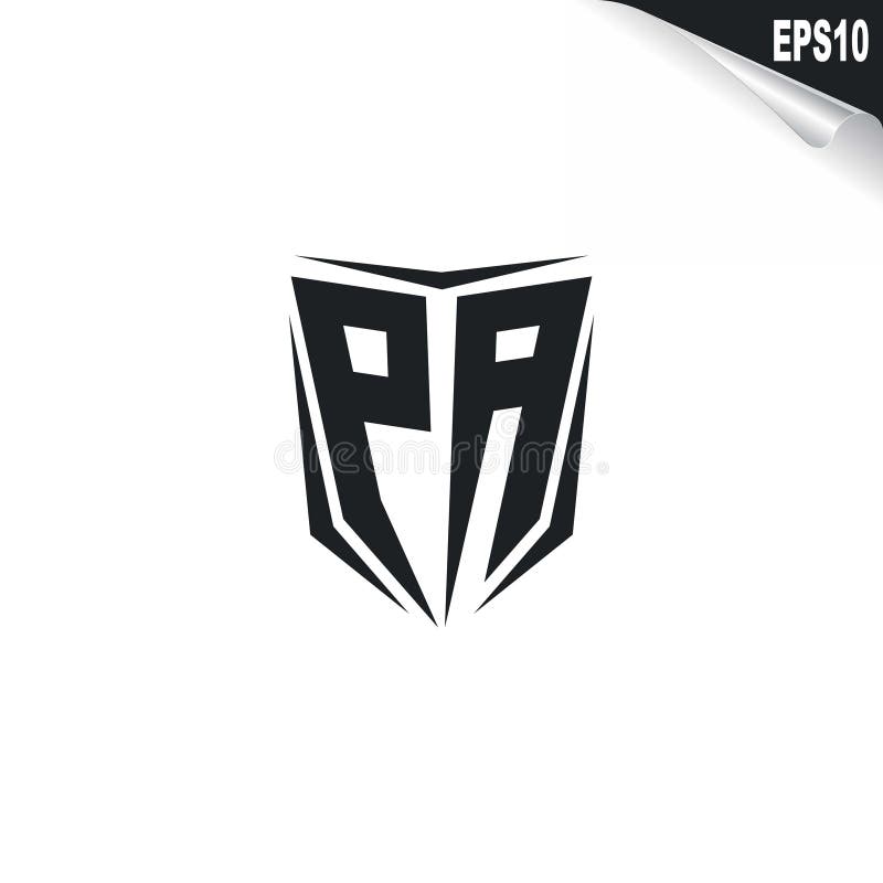 Initial PA Logo Design with Shield Style, Logo Business Branding Stock ...