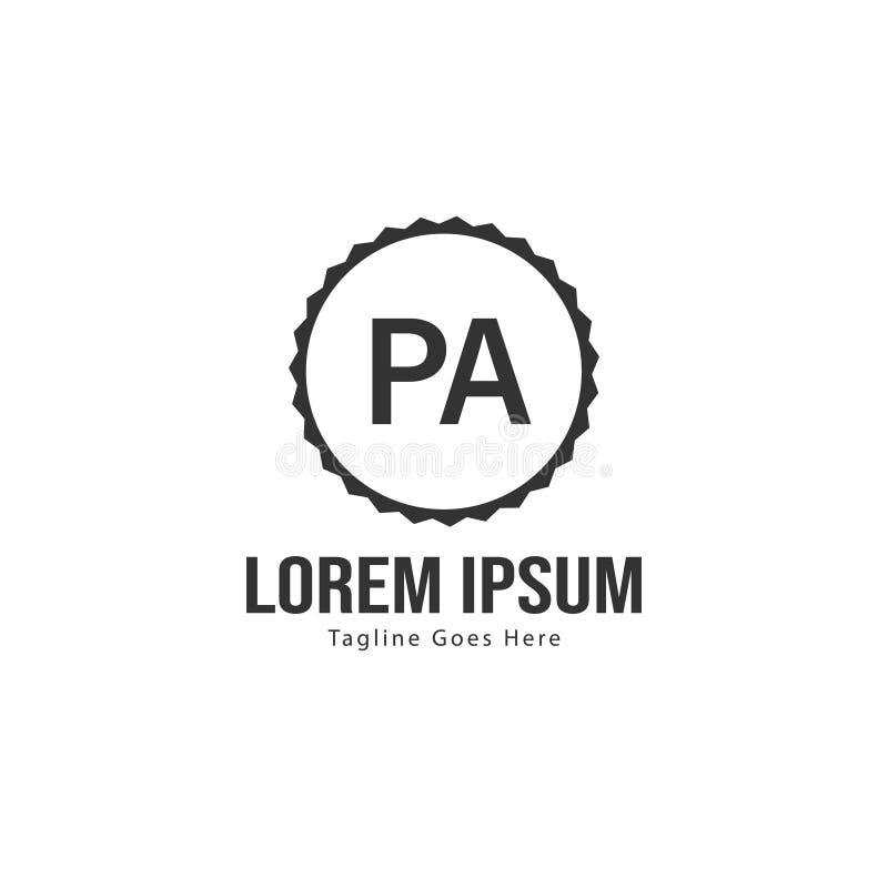 Initial PA Logo Template with Modern Frame. Minimalist PA Letter Logo ...
