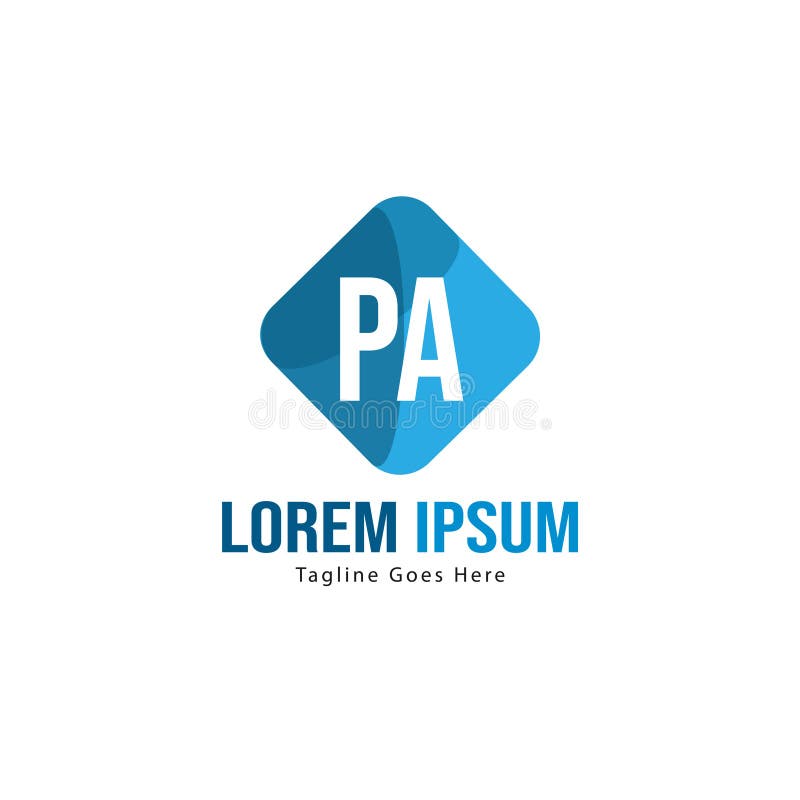 Initial PA Logo Template with Modern Frame. Minimalist PA Letter Logo ...