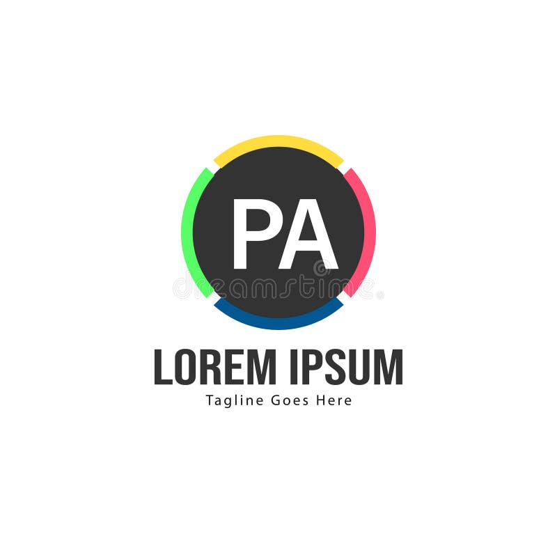 Initial PA Logo Template with Modern Frame. Minimalist PA Letter Logo ...