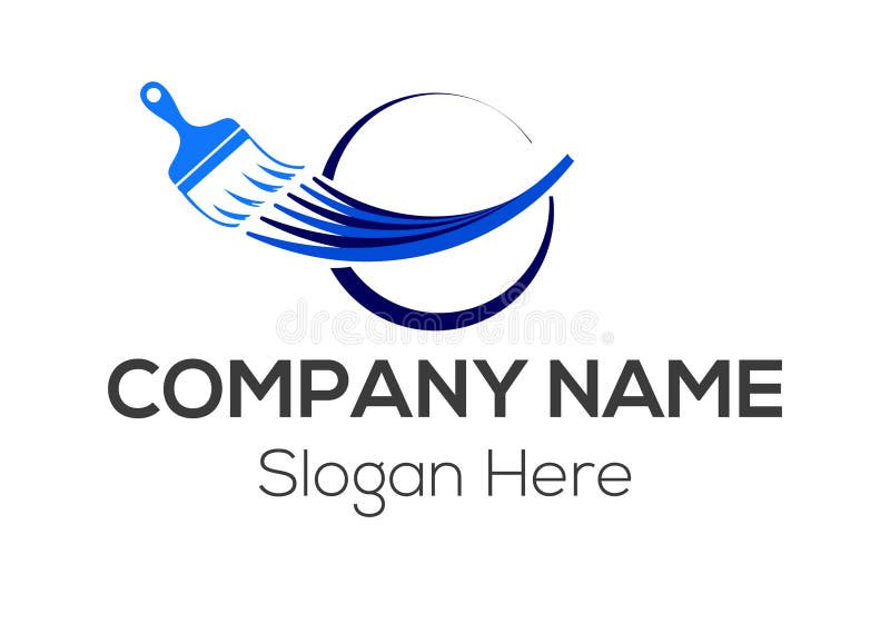 Initial Paint Sign, Paint Logo Template Stock Illustration ...